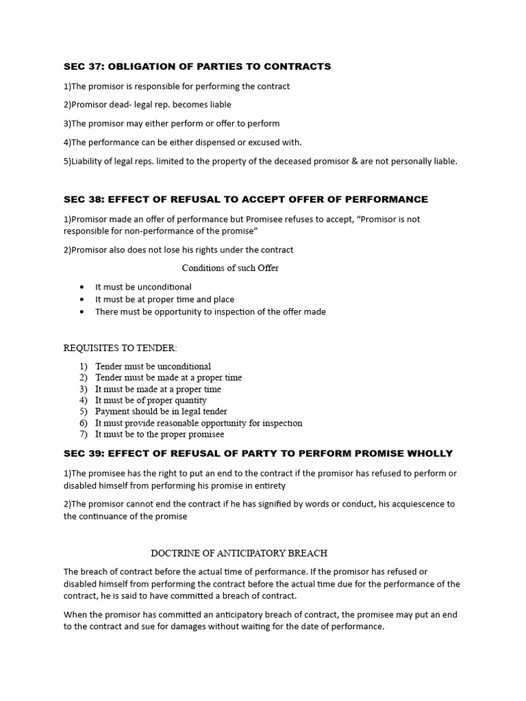 From Sec 37 | PDF | Breach Of Contract | Legal Liability