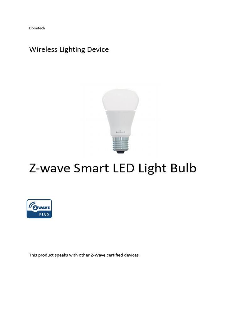 Żarówka Domitech Led 60w Z-Wave | PDF | Computer Network | Radio