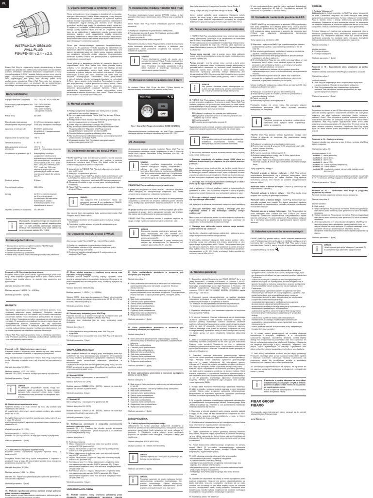 Fibaro - Wallplug FGWP011 PL | PDF