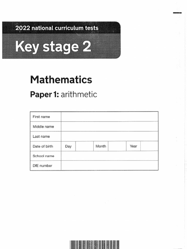 Ks2 Mathematics 2022 Paper 1 Worked Solutions | PDF