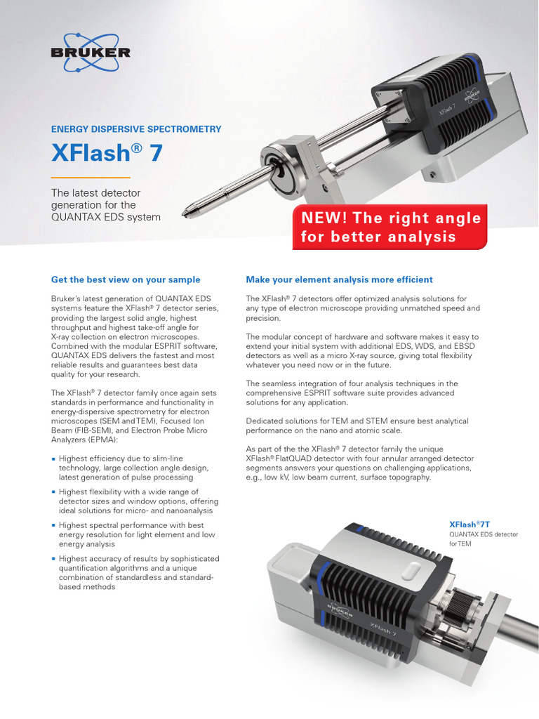 QUANTAX EDS XFlash7 SEM TEM | PDF | Energy Dispersive X Ray Spectroscopy | Scanning Electron ...