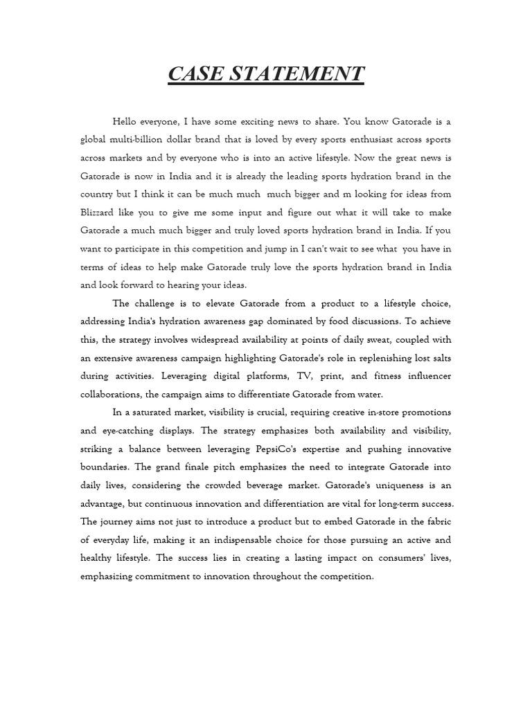 Case Statement | PDF