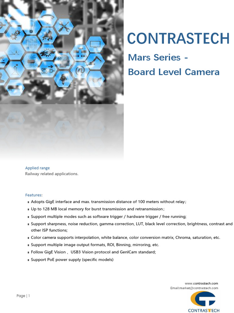 Mars Board Level Area Scan Camera CT Ver.21.04 EN RLS | PDF | Camera ...