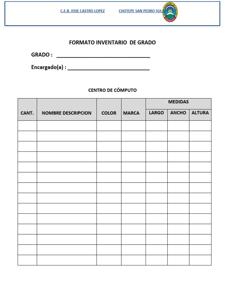 Formato de Inventario 2023 | PDF