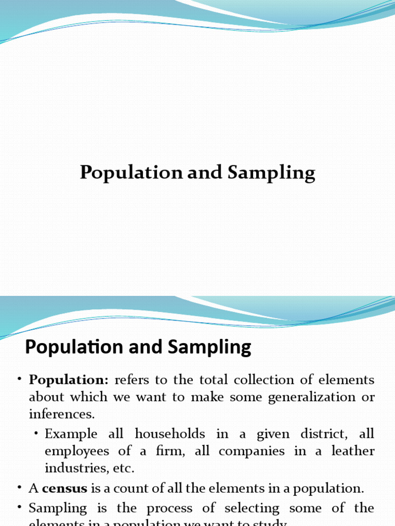 Chapter IIIa | PDF | Sampling (Statistics) | Stratified Sampling