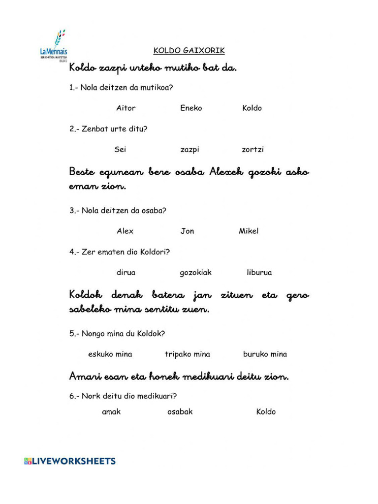 Idatzizko Ulermena | PDF