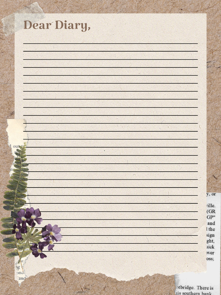 Brown Paper Vintage Torn Paper Frame A4 Scrapbook | PDF