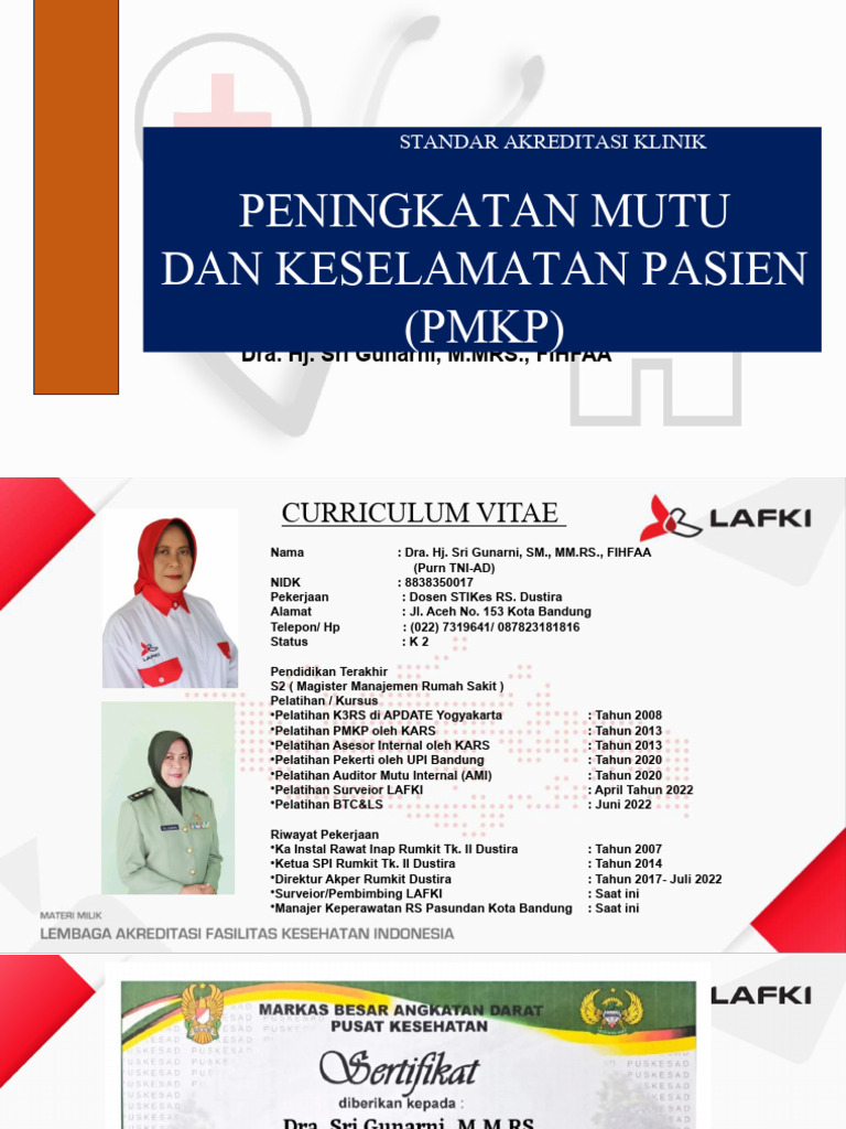 Standar Akreditasi Klinik Bab Ii PMKP - Fix 2023 | PDF