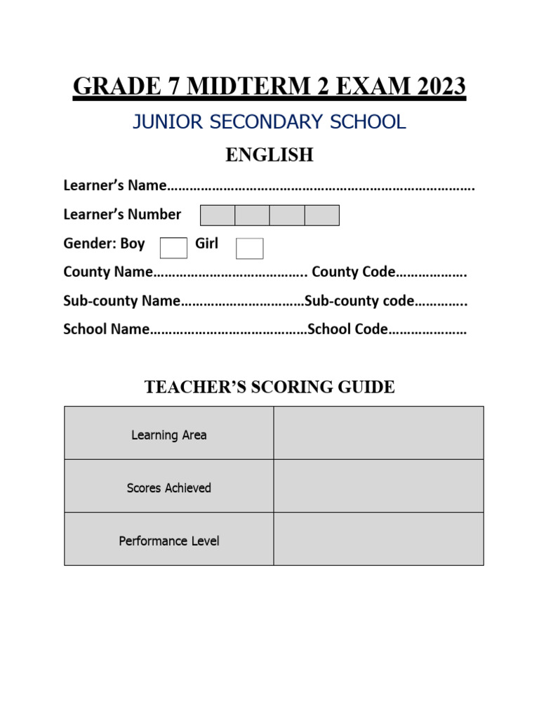 Grade 7 Set 1 Holiday Assignment All Subjects | PDF | Schools ...
