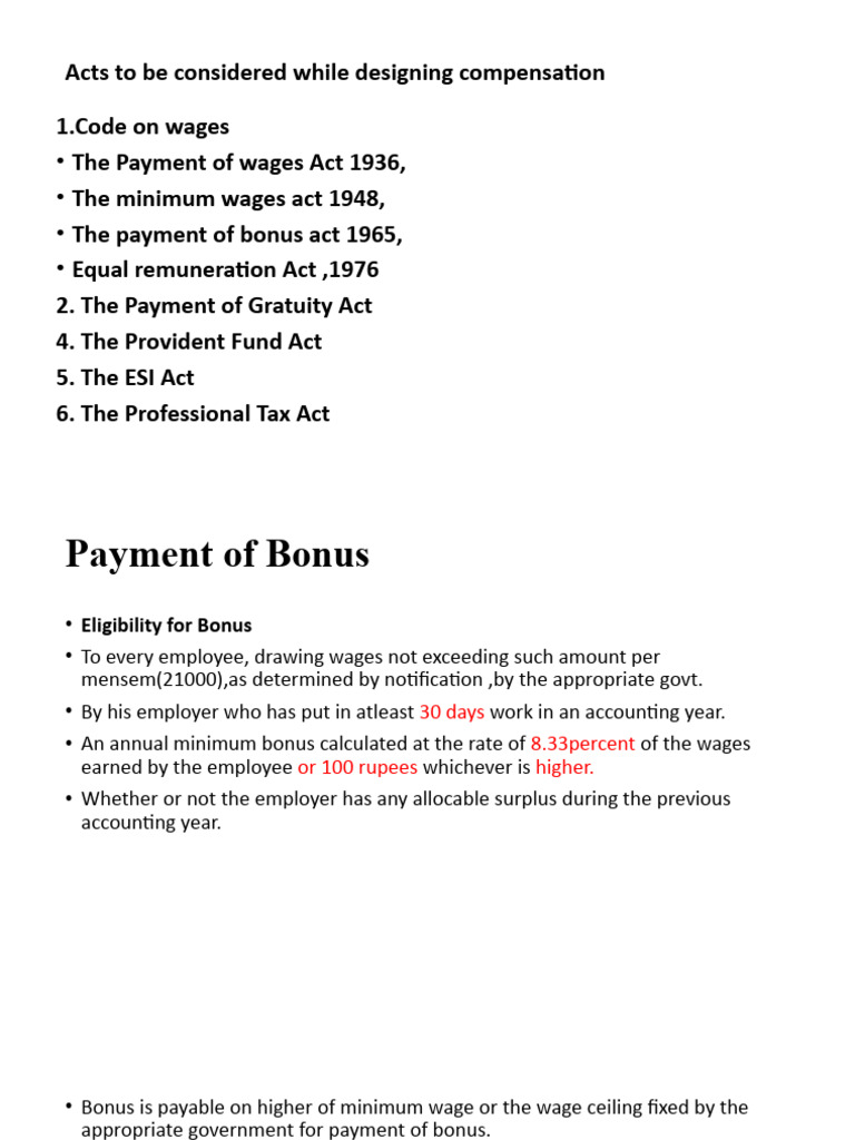 Bonus | PDF | Wage | Salary