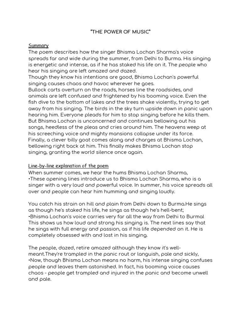 The Power of Music | PDF