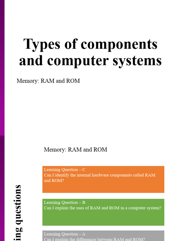 ROM and RAM | PDF | Computer Data Storage | Random Access Memory