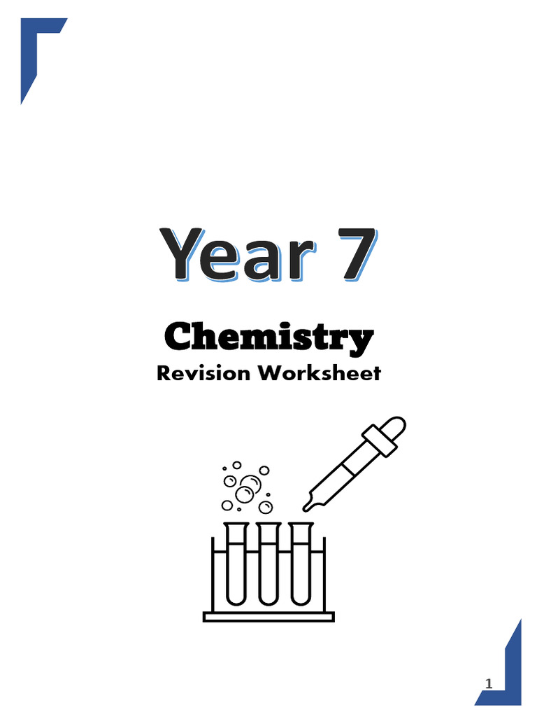 Year 7 Chemistry Revision Worksheet | PDF | Chemical Compounds | Chlorine