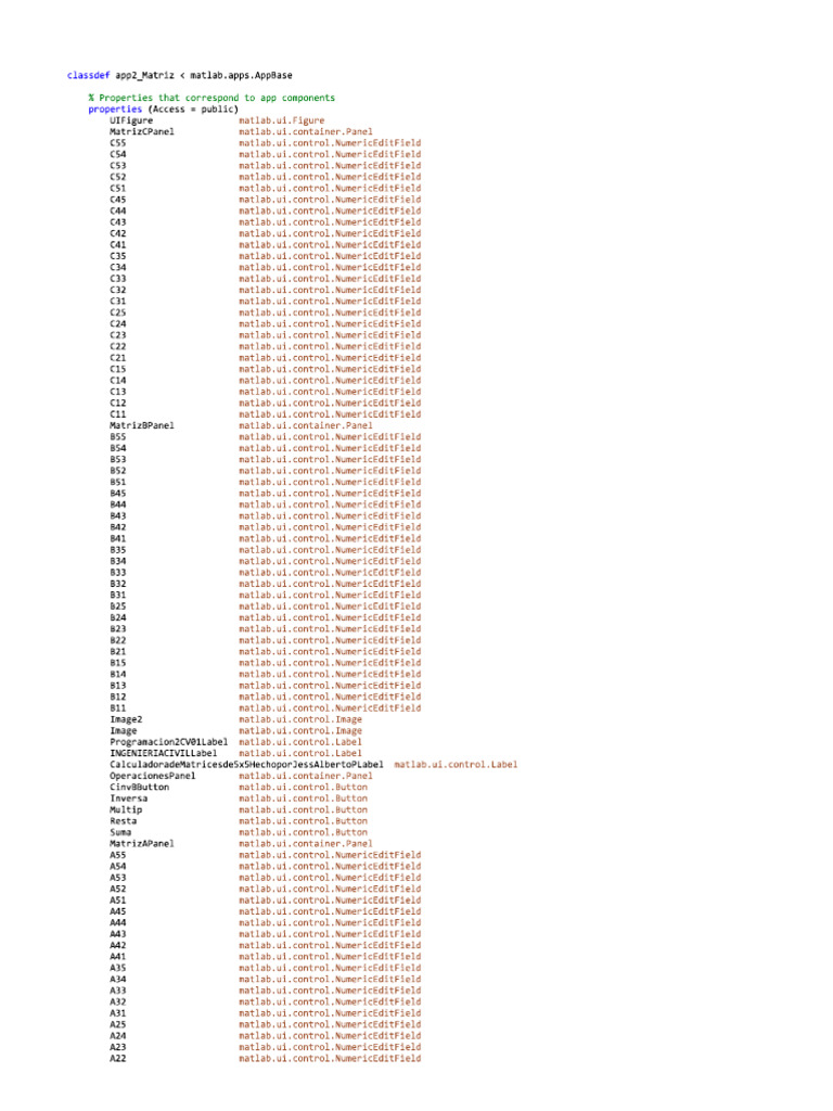 Codigo de Matrices | PDF
