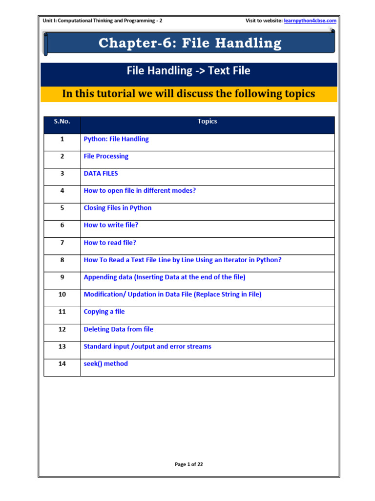 4 Text Files Pdf Computer File Parameter Computer Programming
