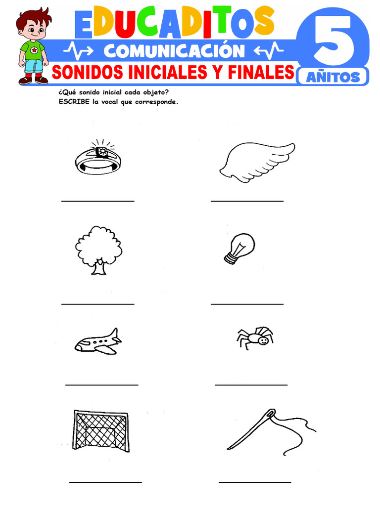 Sonidos Iniciales y Finales para Niños | PDF