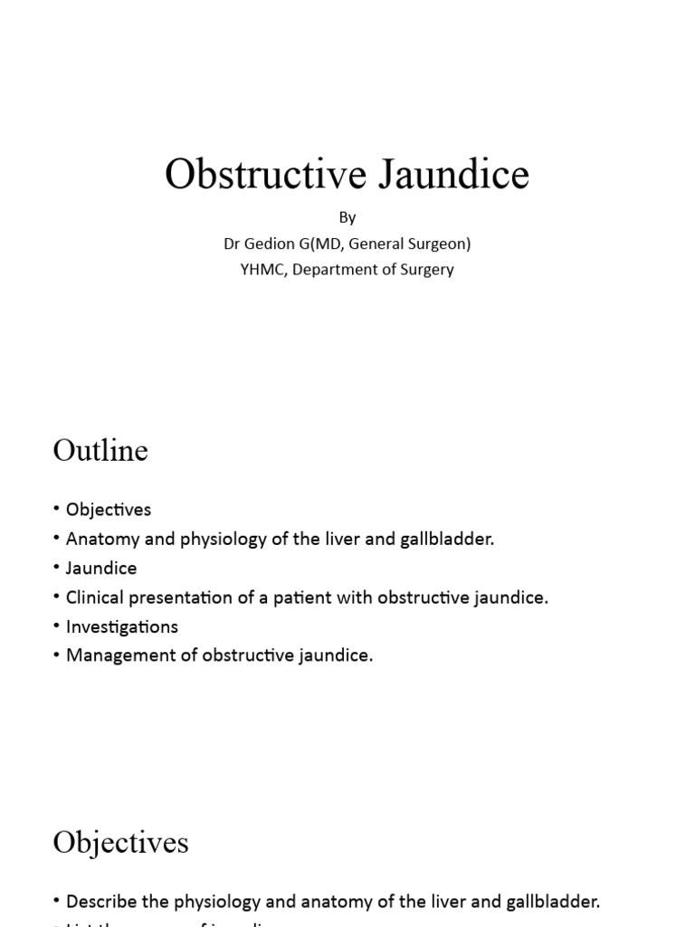 Obstructive Jaundice | PDF | Liver | Vein