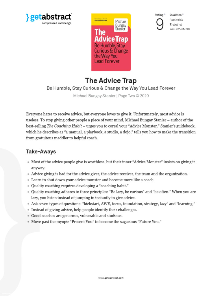 Tame Your Inner Advice Monster | PDF | Curiosity | Question