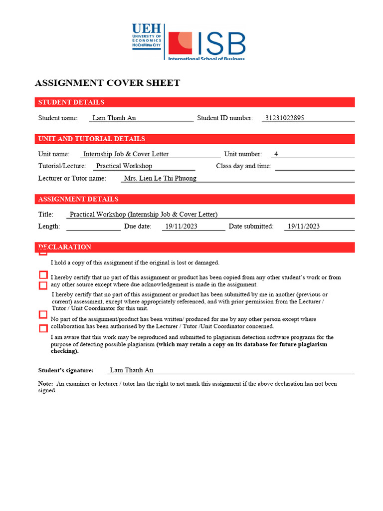 Room 3 - Lâm Thành An - Logistics Internship - CL | PDF | Warehouse ...