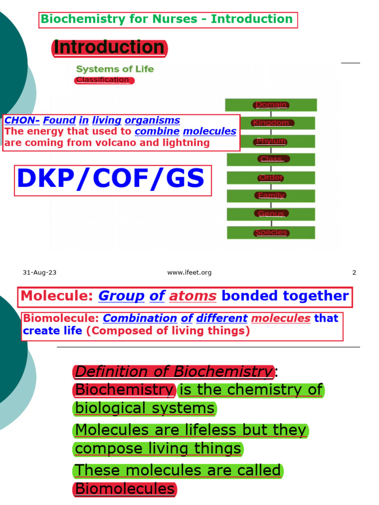 Introduction of Biochemistry | PDF | Biochemistry | Chemistry