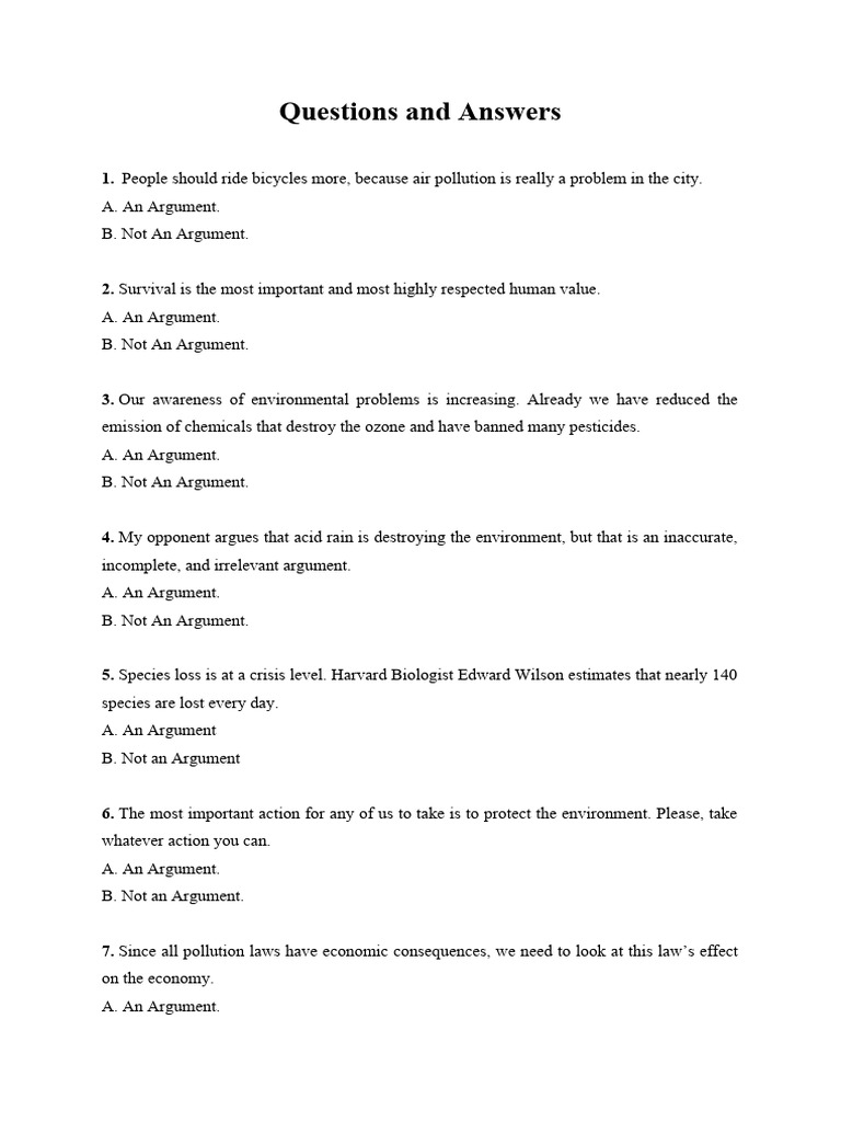 Individual Task - Questions and Answers of Meeting 1 | PDF | Argument | Logic