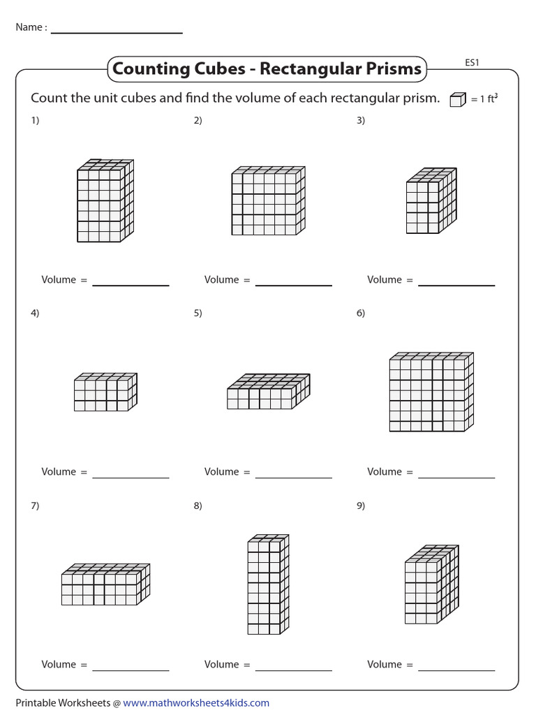 Rectangular Prisms Easy 1 | PDF