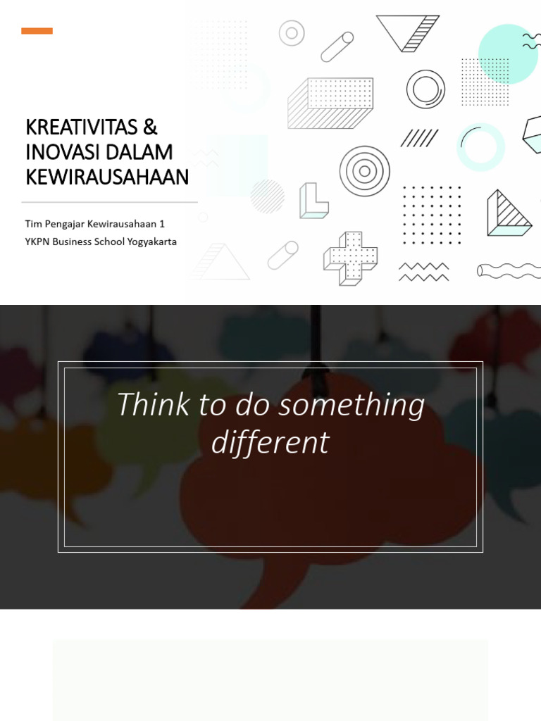 Pertemuan 3 Kreativitas Inovasi Dalam Kewirausahaan | PDF | Bisnis