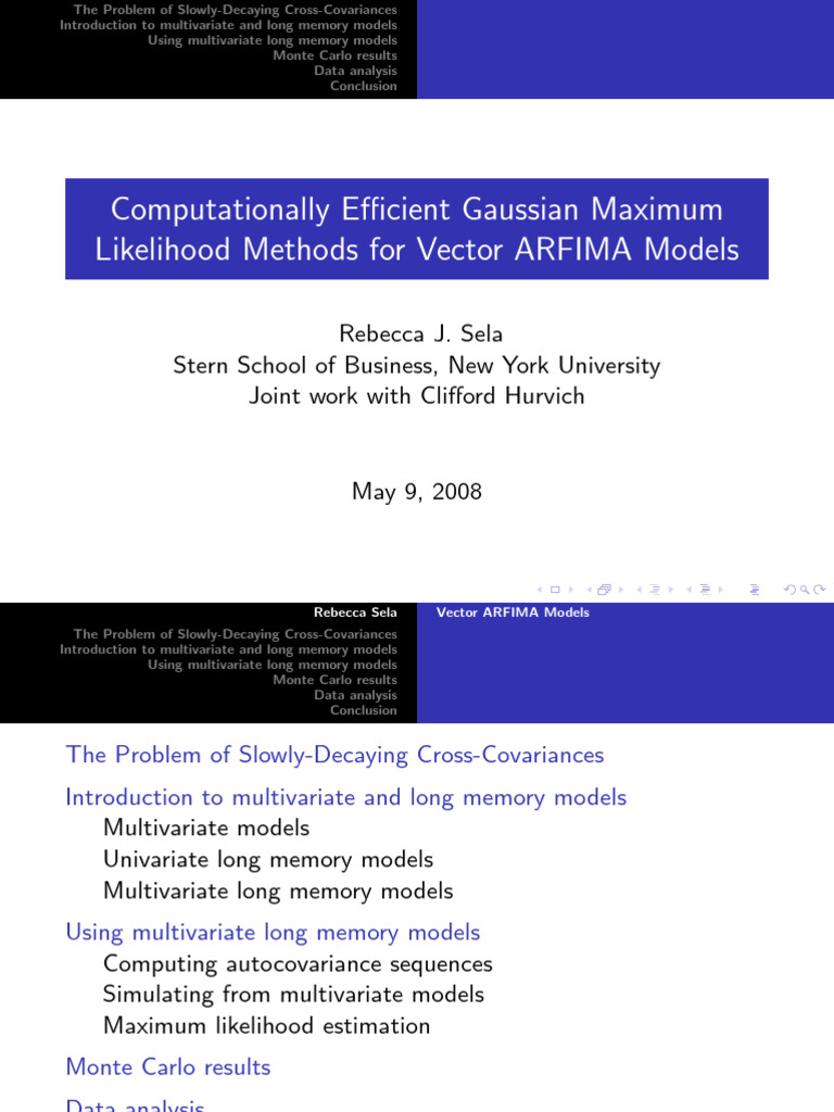 Efficient Presentation | PDF | Regression Analysis | Vector Autoregression