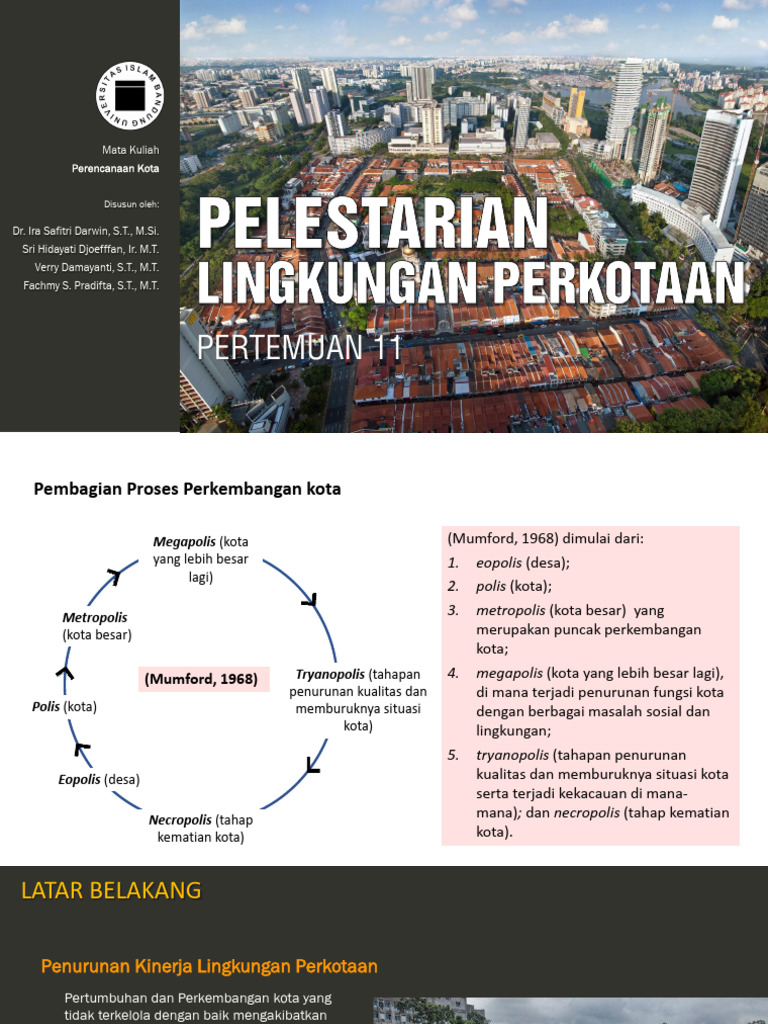 11 - Pelestarian Lingkungan Perkotaan FSP | PDF