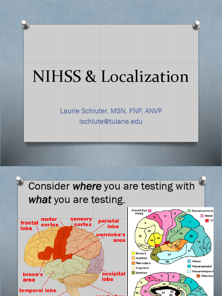 LERN Webinar 1 NIHSS Localization | PDF | Stroke | Neurological Disorders
