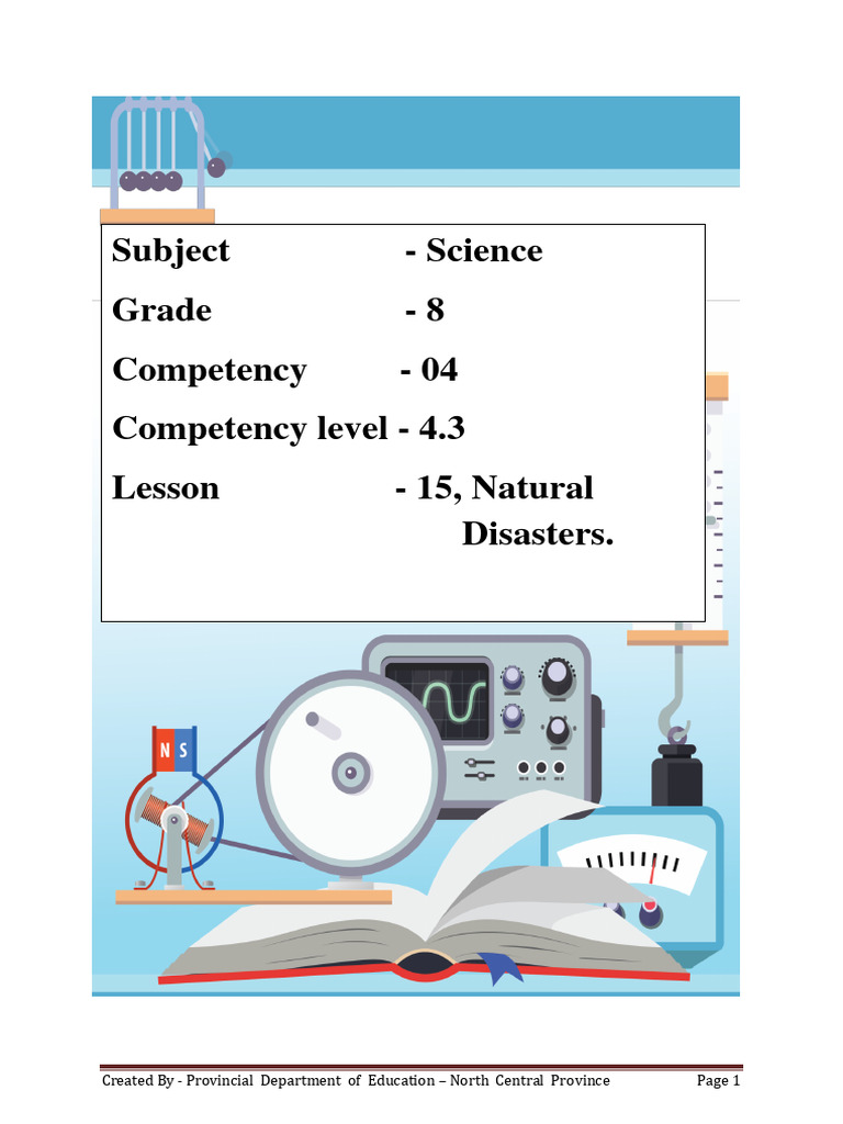 Science - E - G8 Lesson 15 - Natural Disasters - Final 21.01 | PDF | Landslide | Lightning