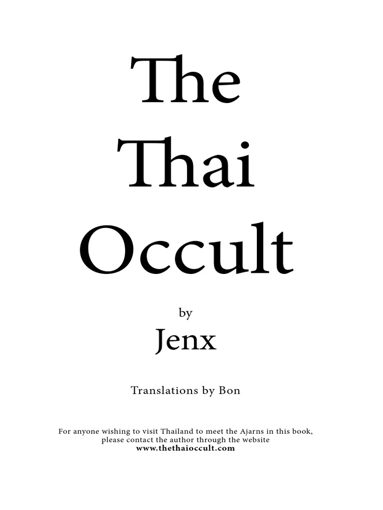 The Thai Occult | PDF | Karma | Ghosts