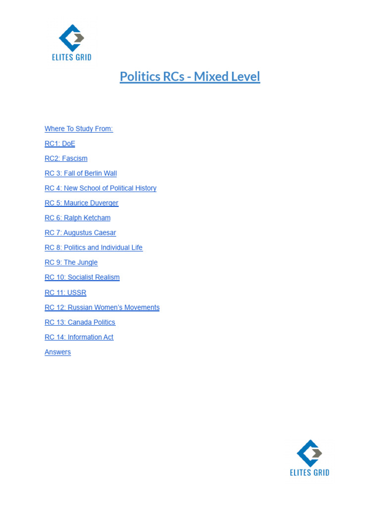 5283863politics RCs1 | PDF | Augustus | Soviet Union