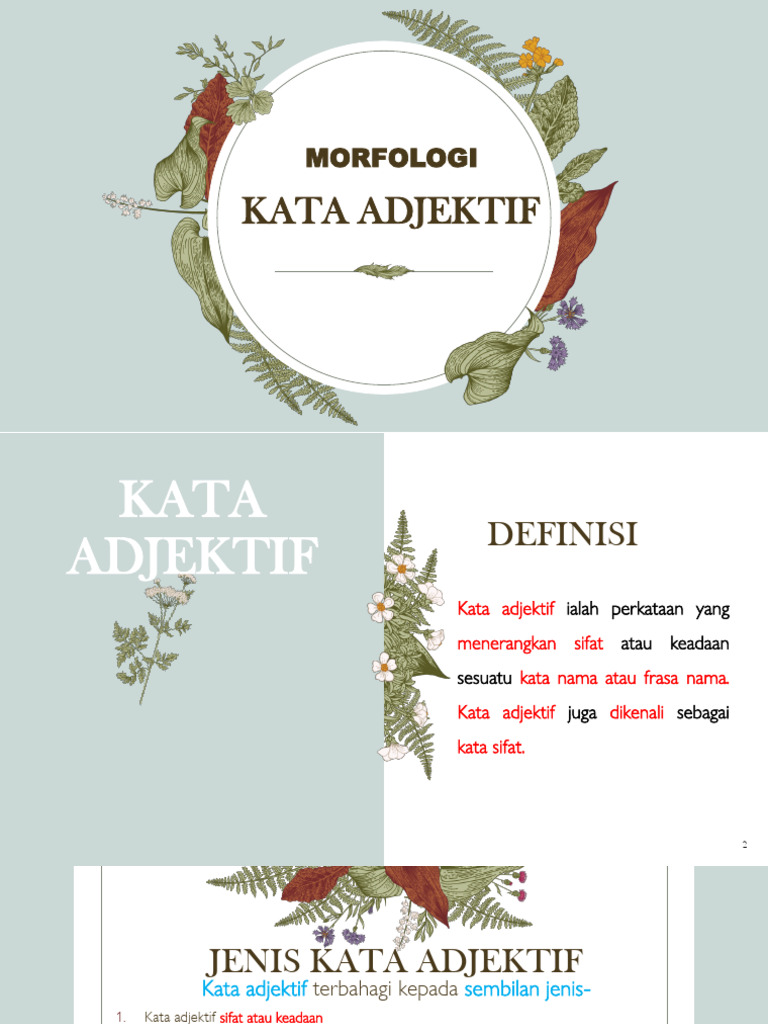 Morfologi Kata Adjektif | PDF