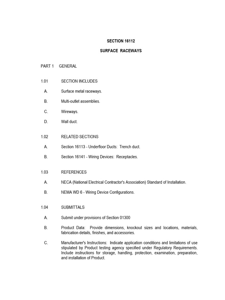 Electrical Surface Raceways | PDF | Electrical Engineering | Building ...