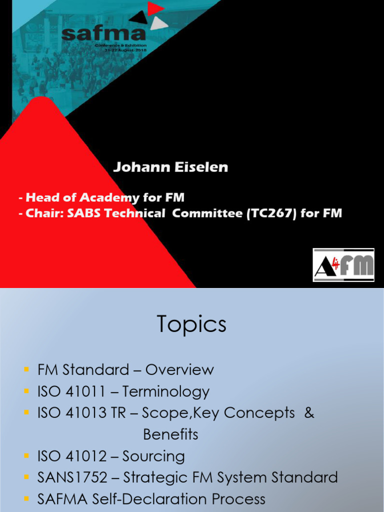 ISO 41011:2017 Facility Management Overview | PDF | Procurement ...