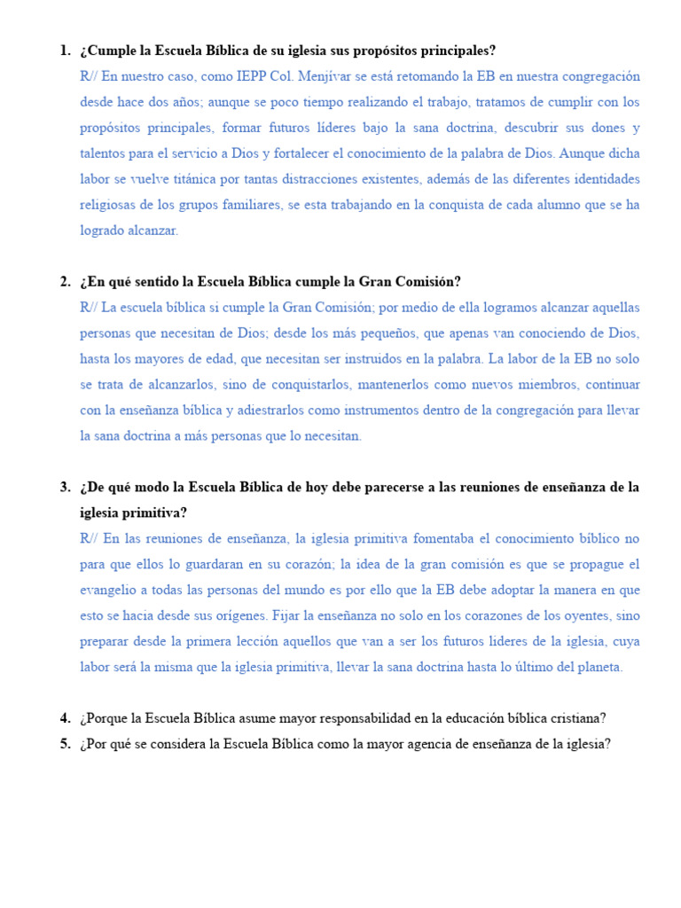 Preguntas para Reflexionar | PDF Preguntas para Reflexionar | PDF