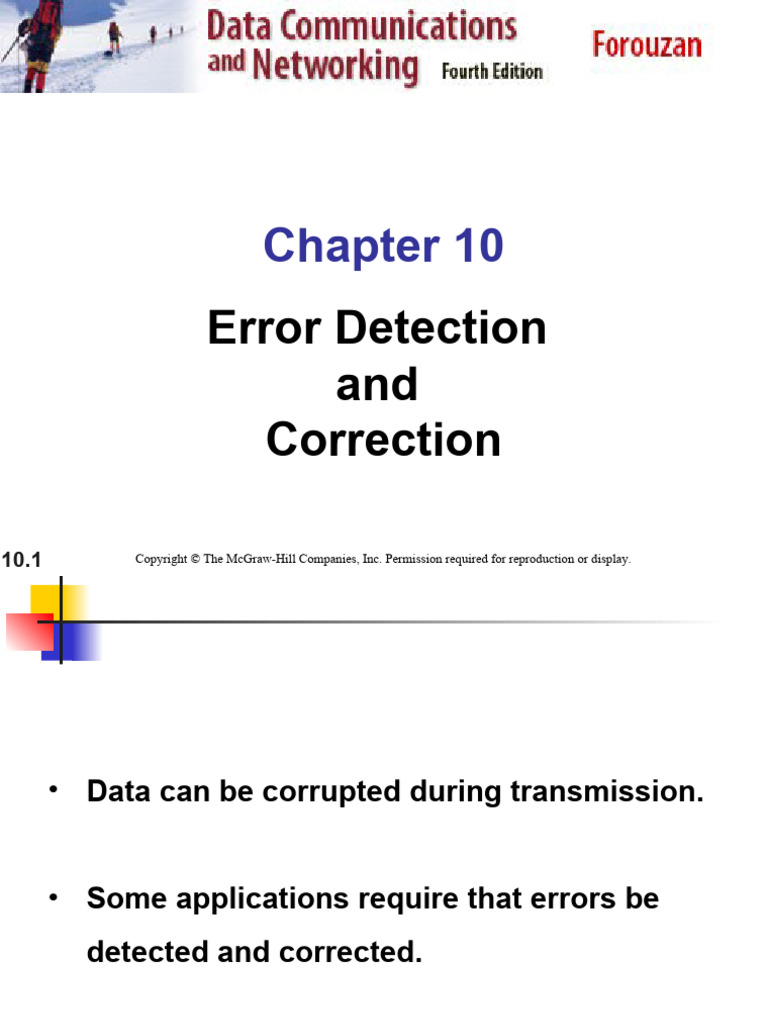 Error Detection And Correction Chapter 10 Pdf Error Detection And Correction Data