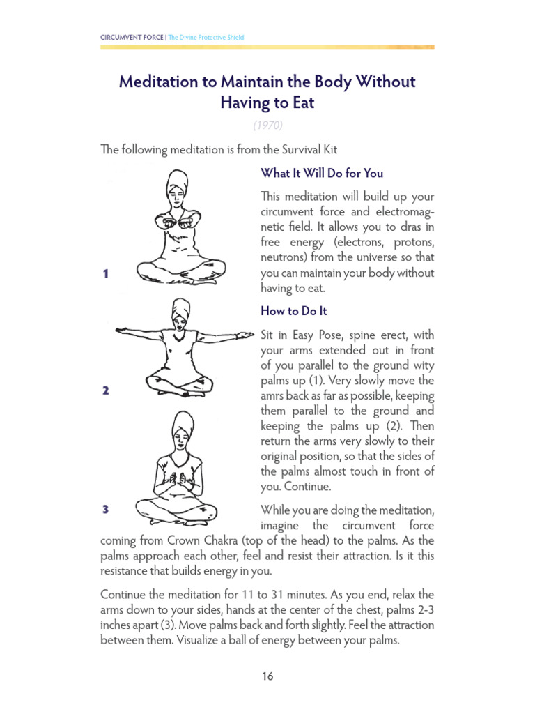 Meditation To Maintain The Body Without Having To Eat | PDF | Physics ...