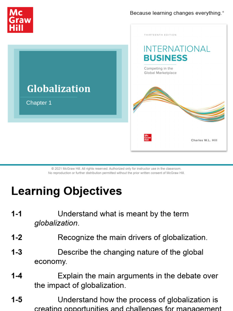 Hill IB13e Ch01 PPT Accessible | PDF | Globalization | Labour Economics