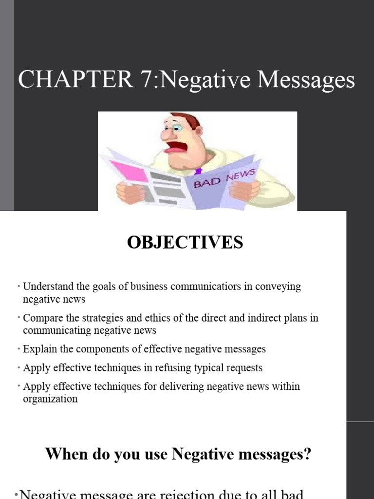 7 Negative Message | PDF | News | Communication