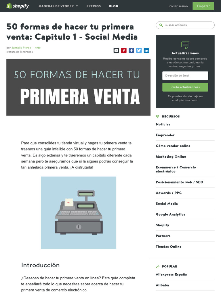 50 Formas de Hacer Tu Primera Venta | PDF | Facebook | Marketing