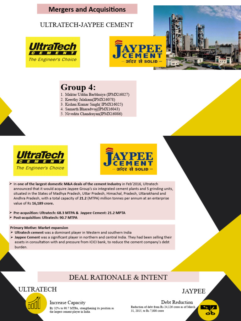 Final Ultratech Jaypee | Download Free PDF | Mergers And Acquisitions | Private Sector