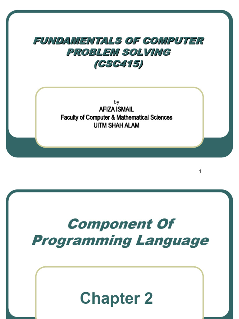 Chapter 2 | PDF | Computer Program | Programming
