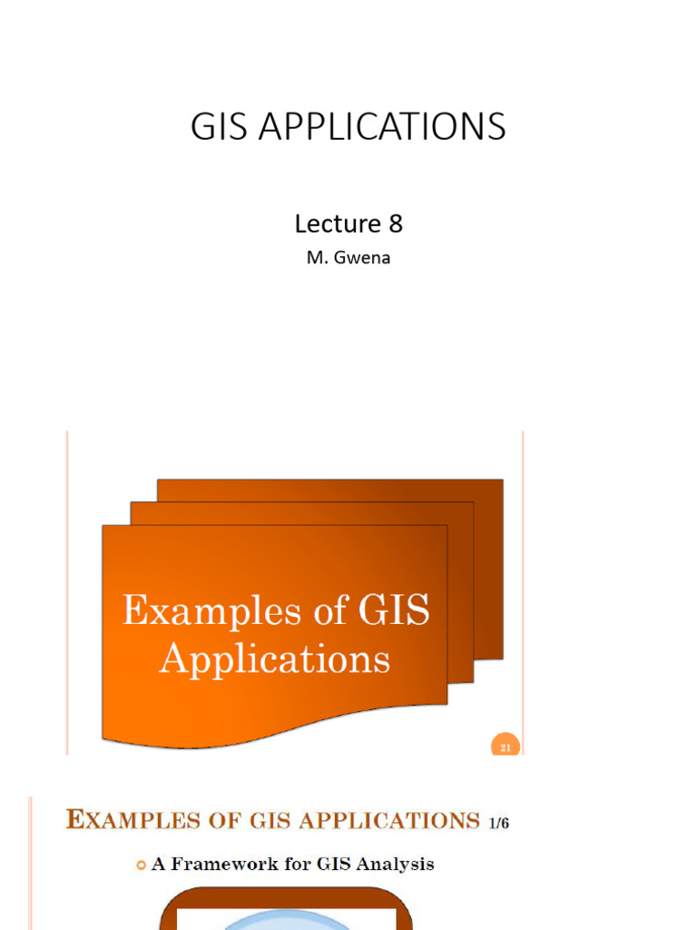 Gis A - Applications of Gis - Lecture 8 - Edited17112023 | Download Free PDF | Geographic ...