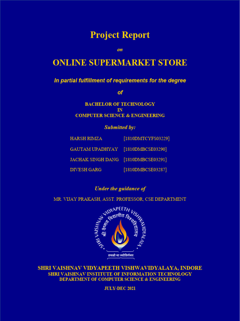 Project Report SVVV | PDF | Login | Internet