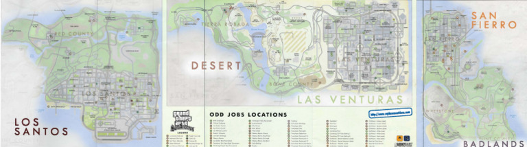 Grand Theft Auto - San Andreas - Map - PS2 | PDF