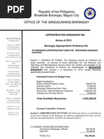 Annual Barangay Budget | PDF