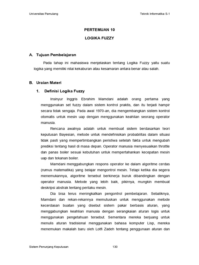Logika Fuzzy untuk Mahasiswa Teknik | PDF | Komputer
