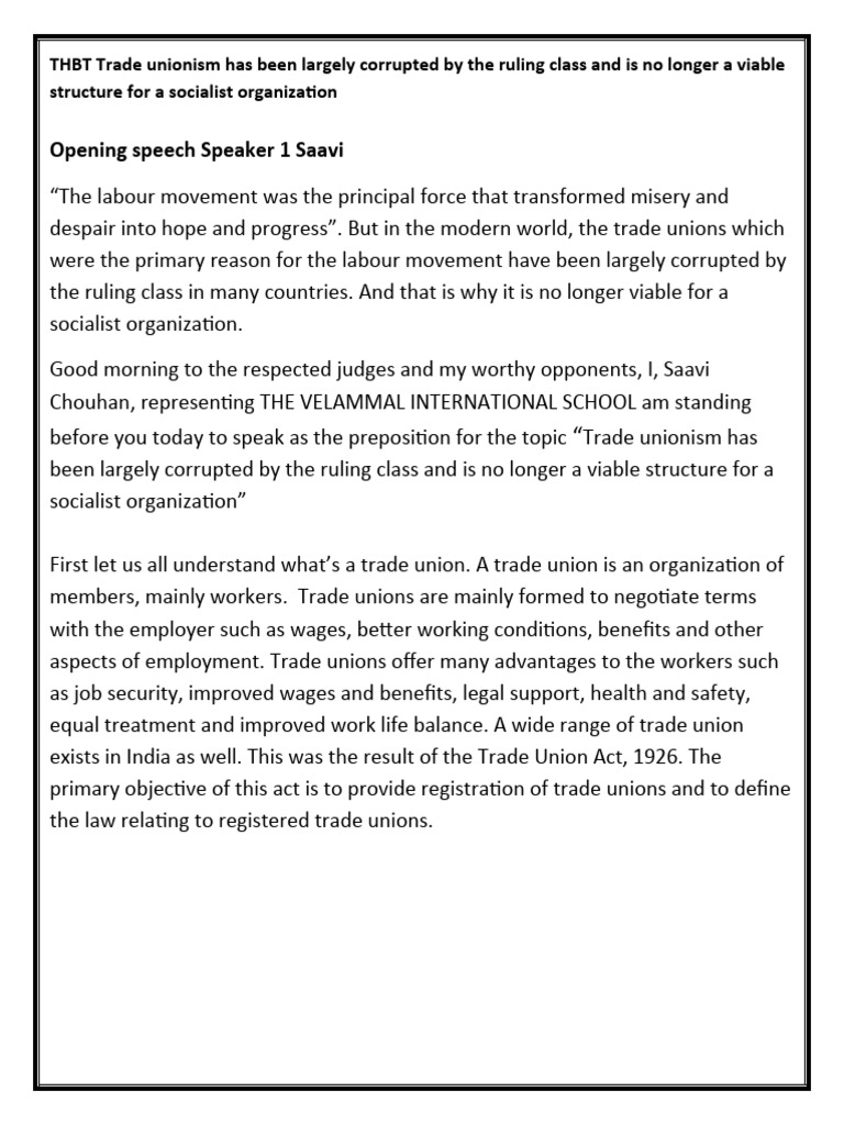 round-1-opening-speech-saavi-pdf-trade-union-corruption